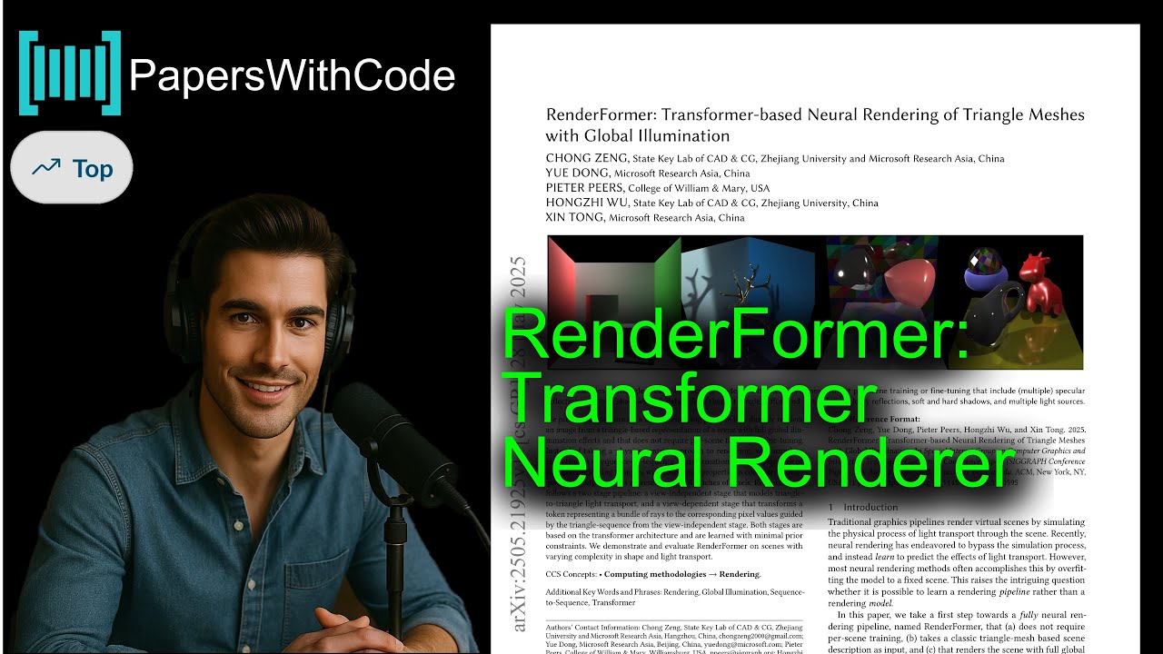 RenderFormer: Transformer Neural Renderer - YouTube