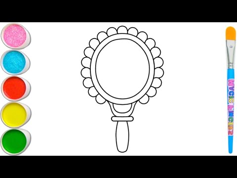 Draw a Beautiful Princess Mirror Drawing,Painting & Colouring Step by ...