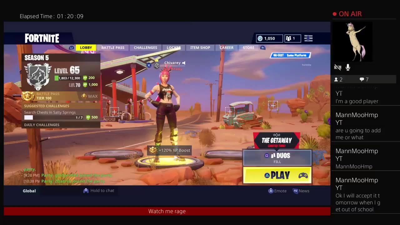 Live stream FORTNITE BATTLE ROYALE - YouTube