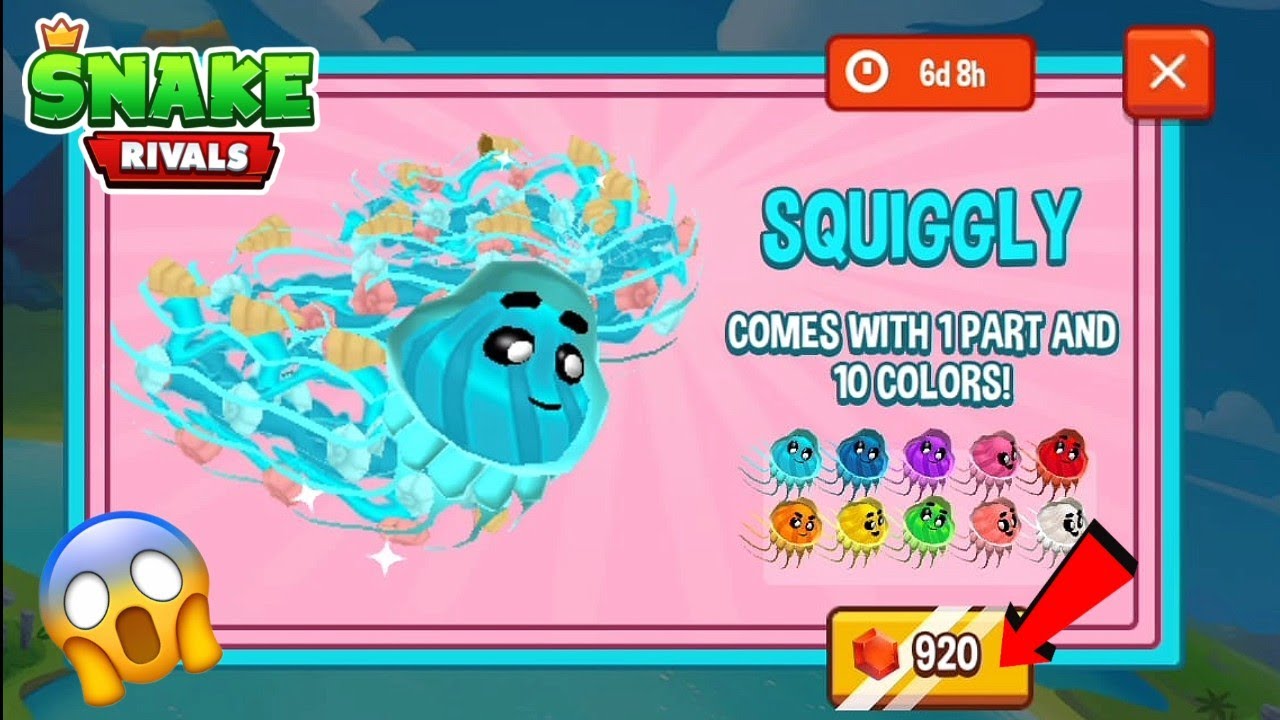 Snake Rivals : New Snake Unlocked SQUIGGLY! Zero To Hero - YouTube