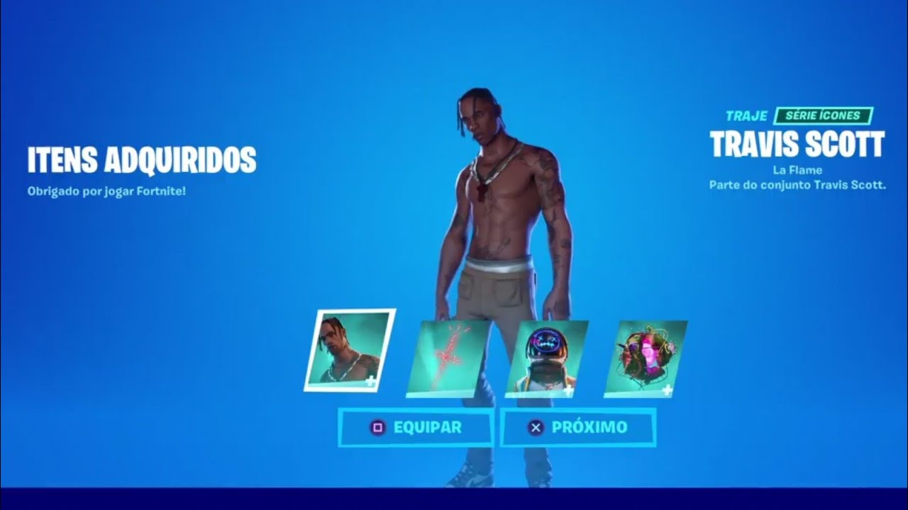 Novas skins * TRAVIS SCOTT E ASTRO JACK * Fortnite Battle Royale - YouTube