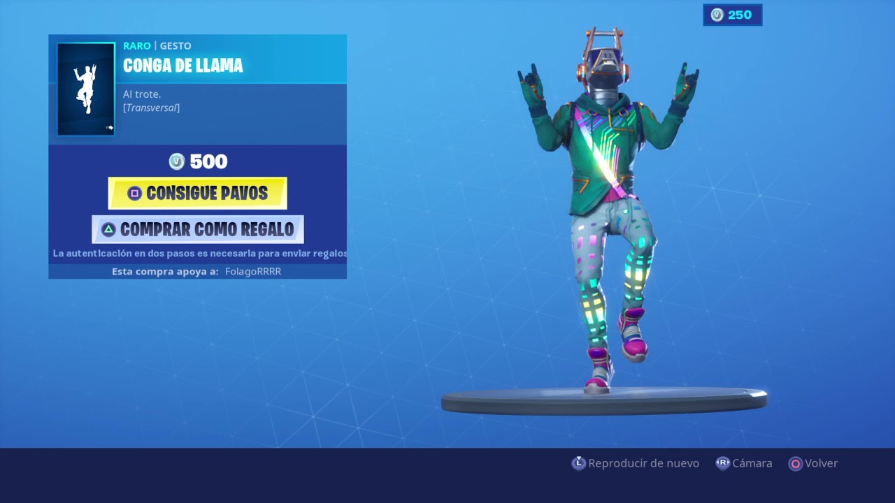 *NUEVO GESTO* CONGA DE LLAMA - FORTNITE - YouTube