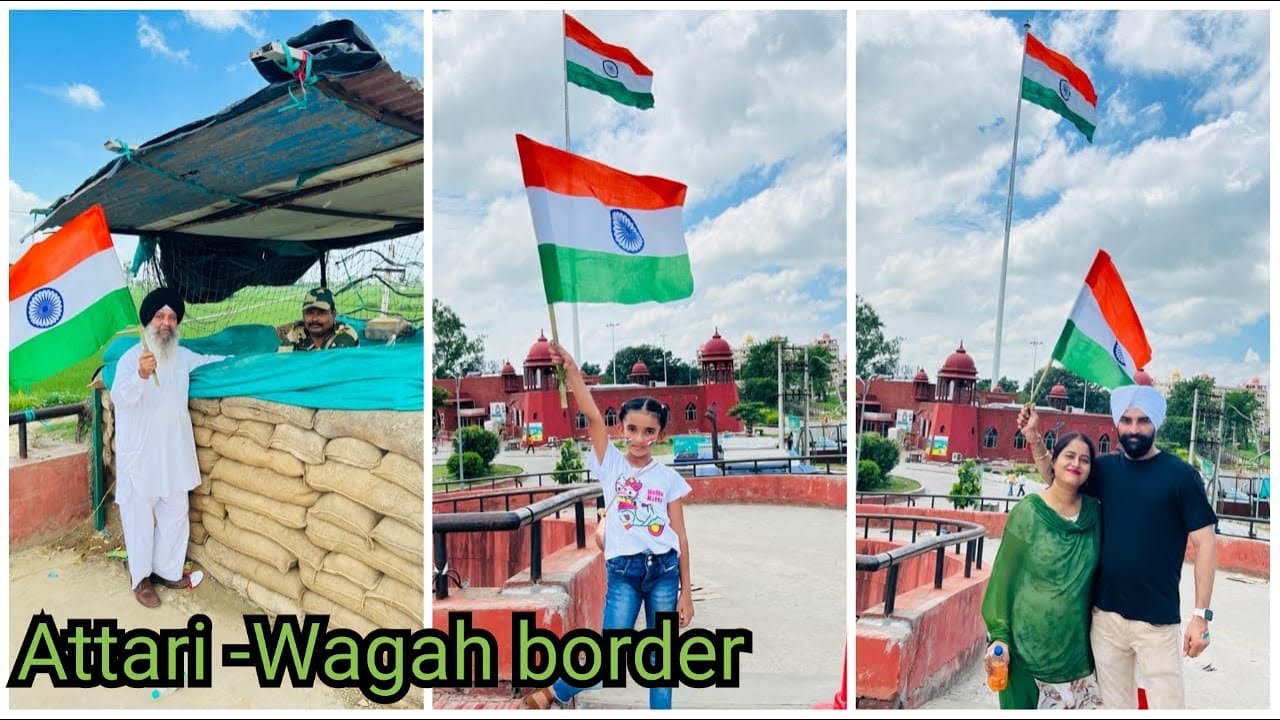 Attari - Wagah border || 75 Independence Day celebration || beating ...
