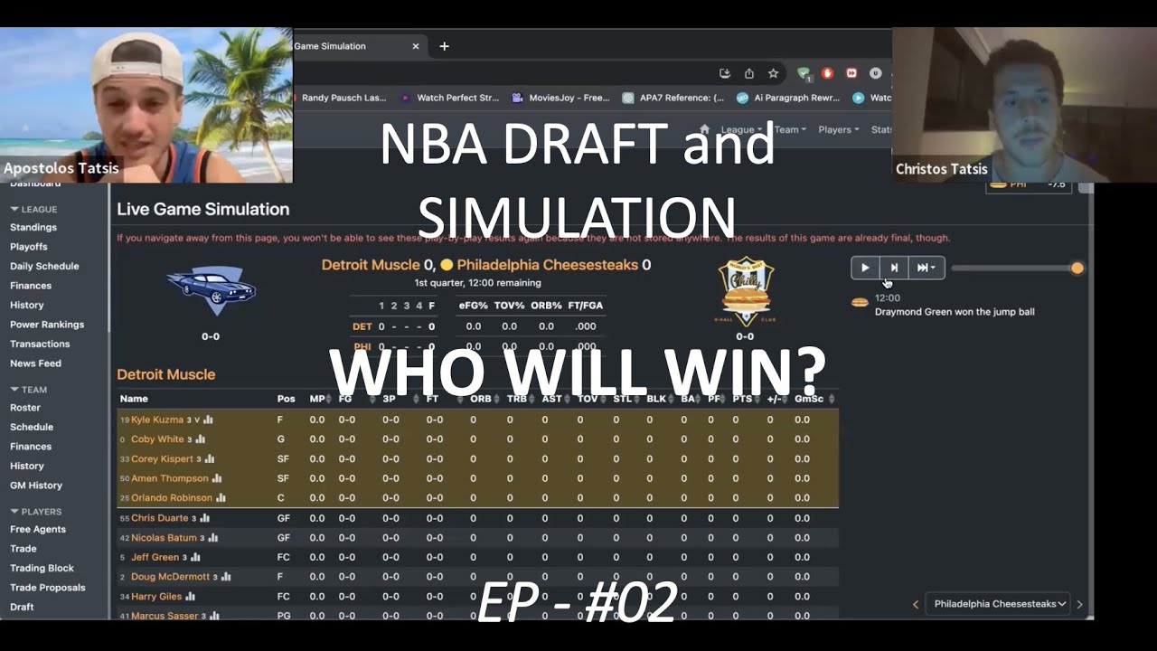 LATT #02 - NBA Fantasy Draft and Simulation - YouTube