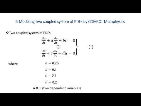 6-Modeling two coupled system of PDEs by COMSOL Multiphysics - YouTube