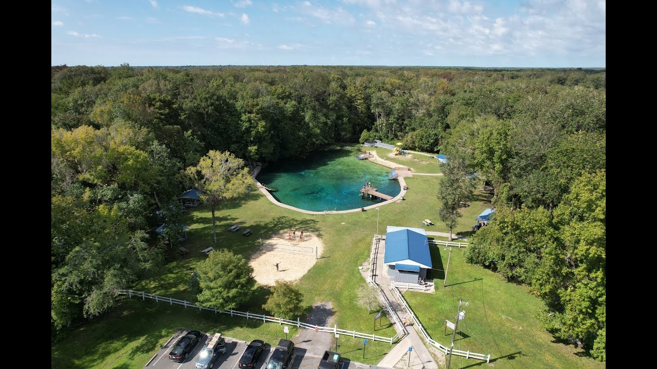 Flying Over and Blue Springs Park, Levy County Florida DJI Mavic Air 2S ...