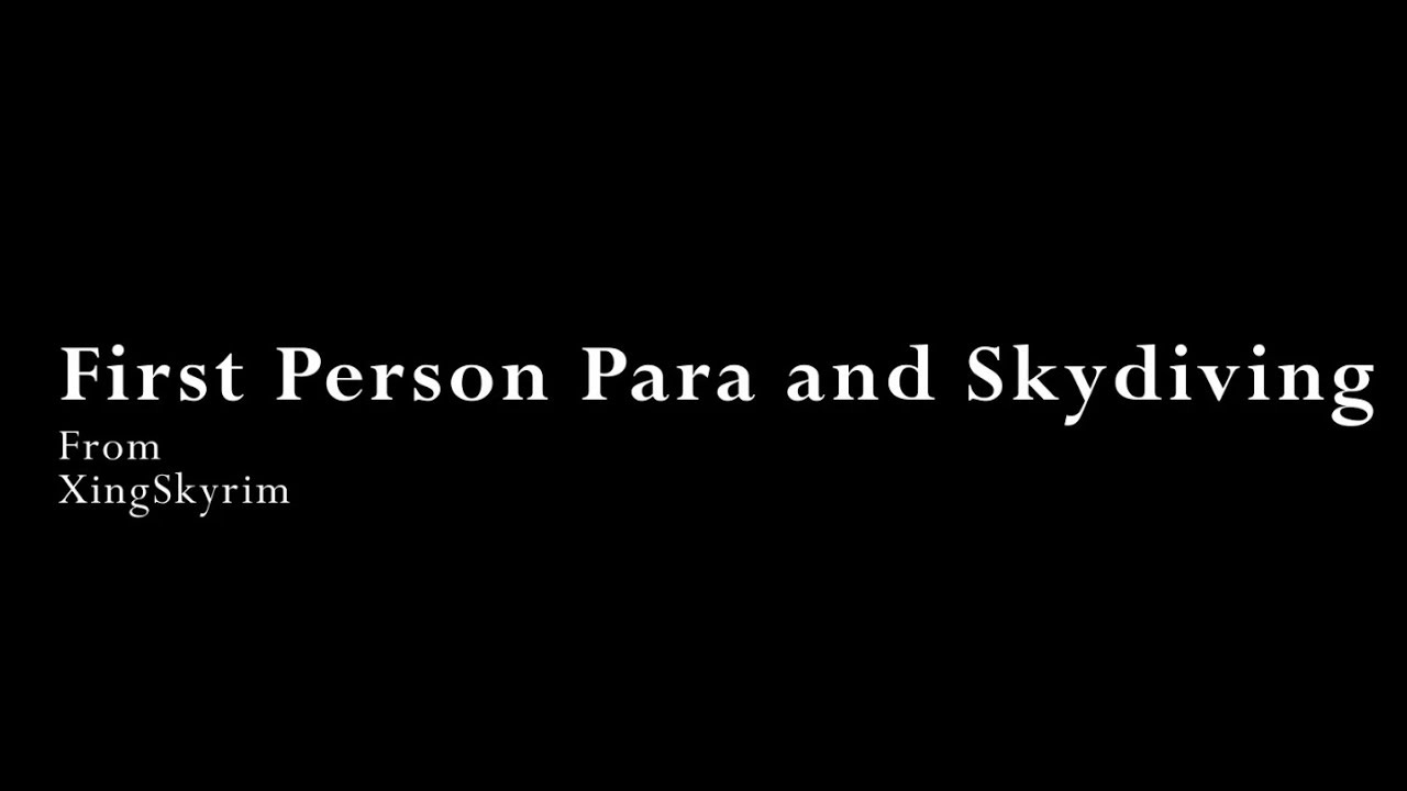 First Person Paragliding and Skydiving Patch - YouTube
