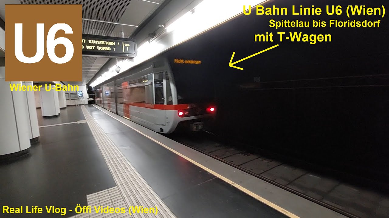 Wiener U Bahn - U Bahn Linie U6 Spittelau bis Floridsdorf. Real Life ...