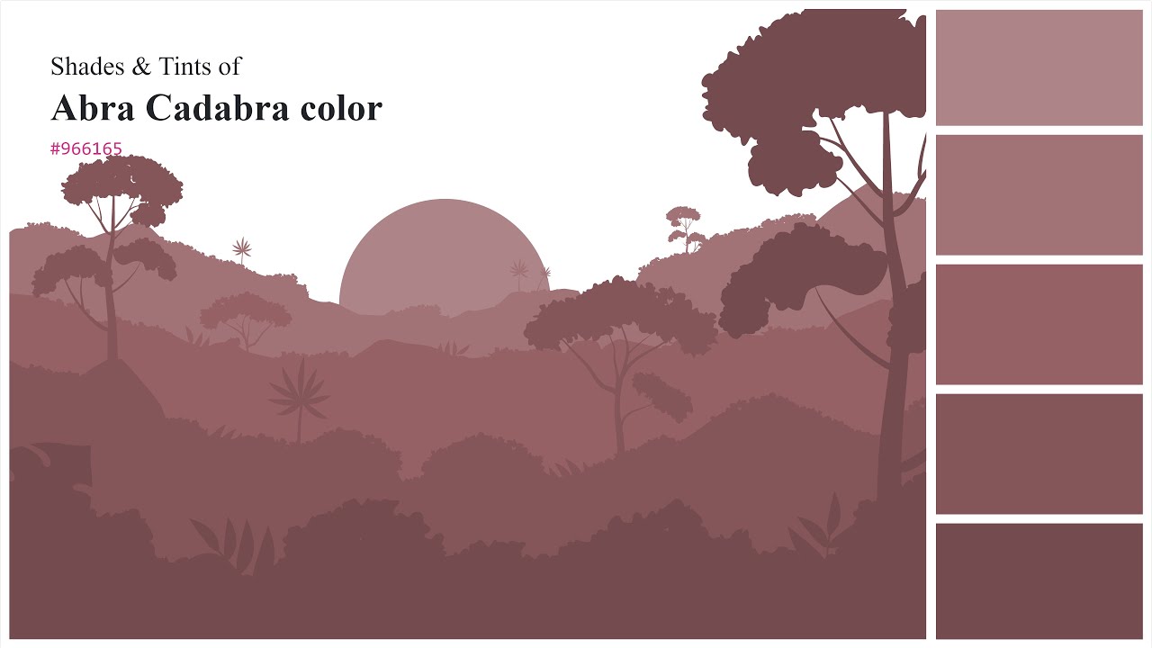 Shades & Tints of Abra Cadabra color #966165 A Cool Violet color ...