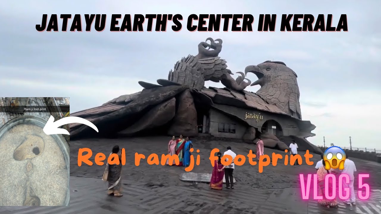 Real ram ji footprint 👣😱 in Jatayu Earth's Center Nature Park vlog 5 ...