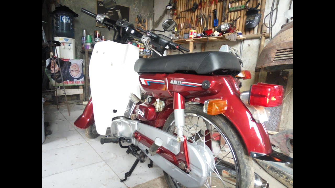 tutorial review restorasi pengecatan Yamaha v75 v80 / how to ...