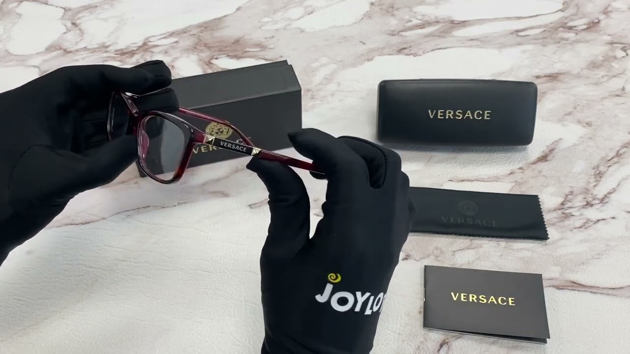 Versace Eyeglasses Model-MOD.3186 Color-5184 Red Havana - YouTube