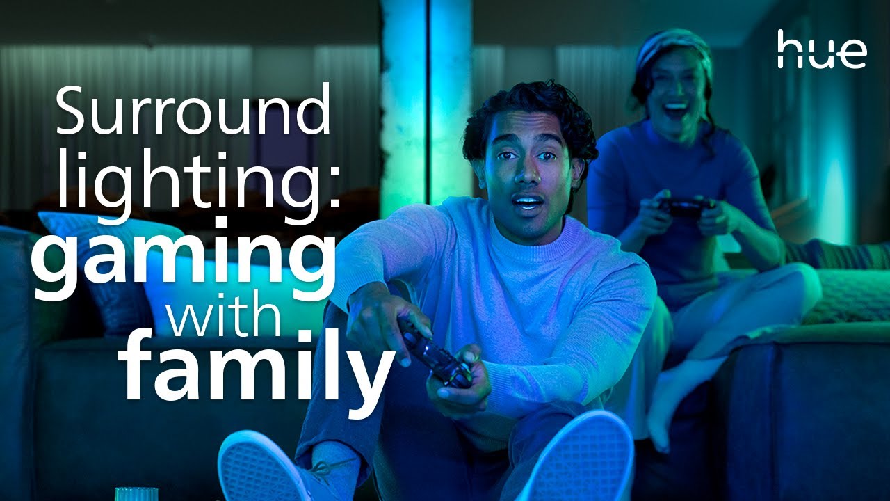 Philips Hue Gaming Lights: Amplify with Surround Lighting - YouTube