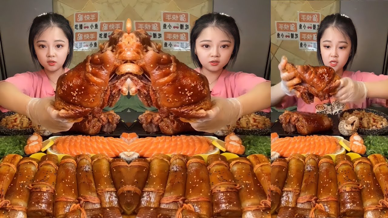 CHINESE MUKBANG FOOD 🍗 Summary of the most gluttonous displays. Can you ...