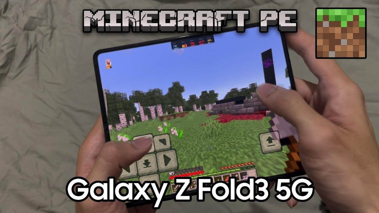 #Galaxy Z Fold 3 Test minecraft pe góc nhìn thực tế! - YouTube