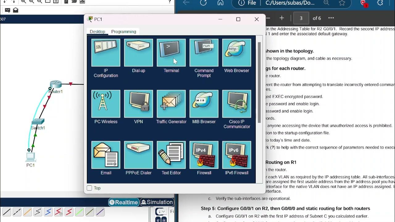 CCNA 7.4.2 Lab Implement DHCP and Basic Config - YouTube