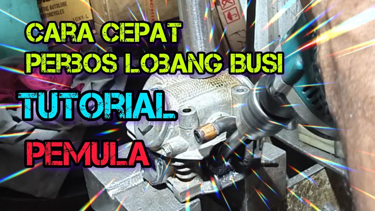 Cara Cepat Perbos Lobang Busi Lecet _Head Deksel Yamaha Mio - YouTube