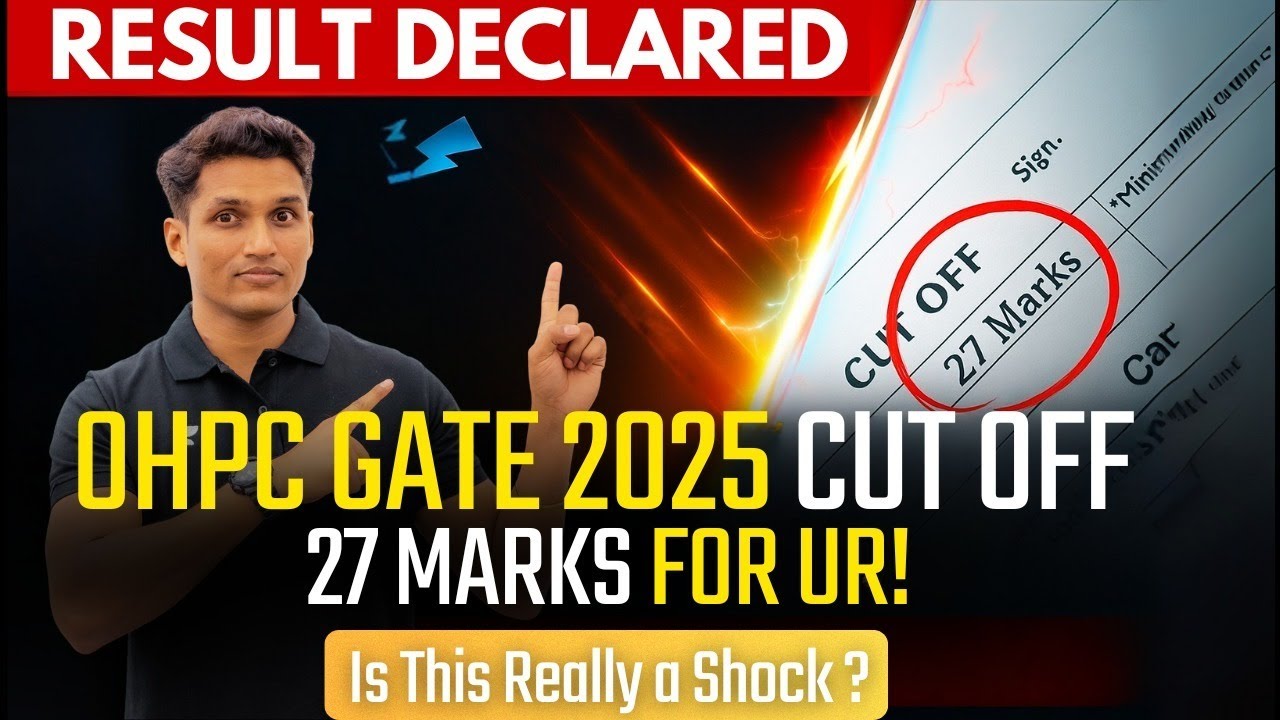 OHPC GATE 2025 Result Declared | UR Category Cutoff | Odisha Hydro ...