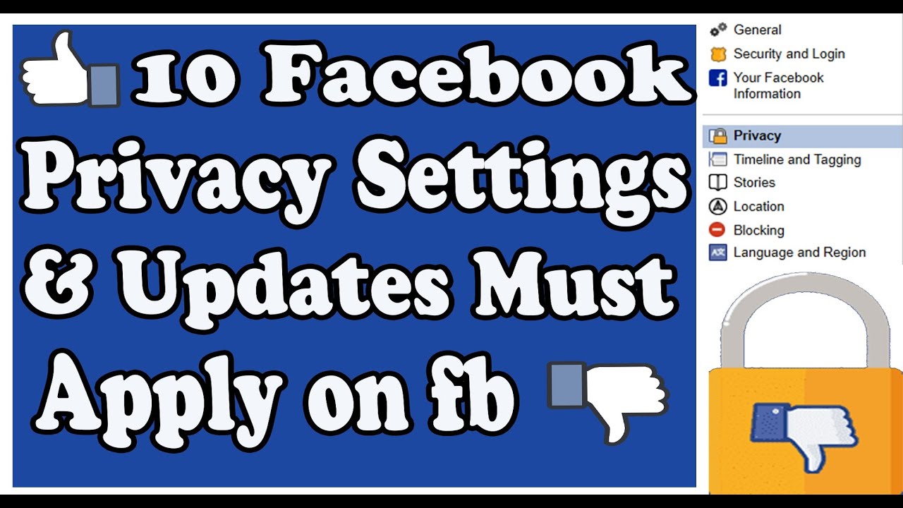 |10 Facebook settings must apply on fb account | Facebook privacy ...