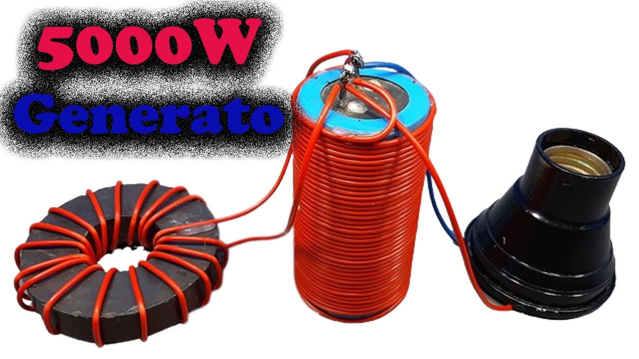 How I turn two copper wires into 230v 5000w high power free electricity ...