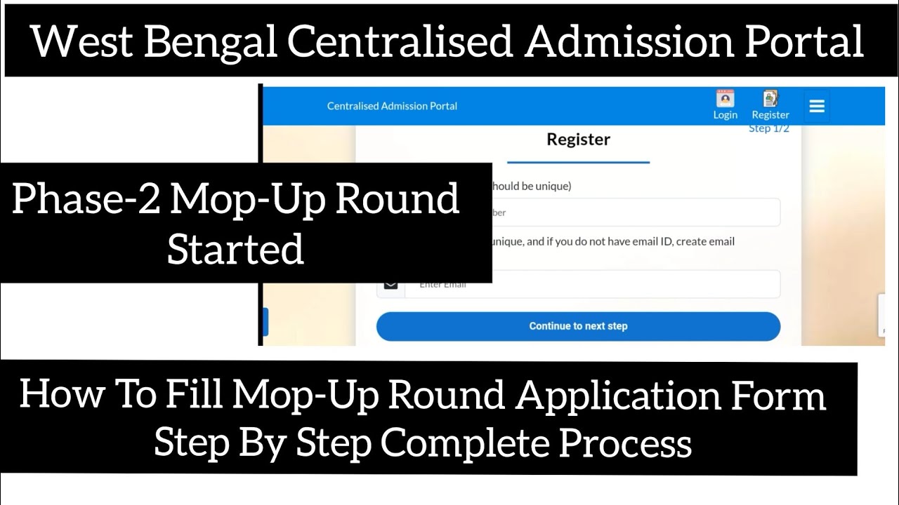 How To Fill Mop-Up Round Application Form|Step By Step Complete Process ...