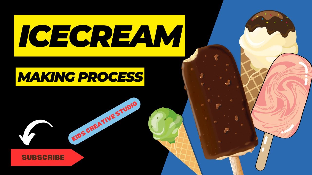 IceCream Making Process at factory @Kids Creative Studio - YouTube