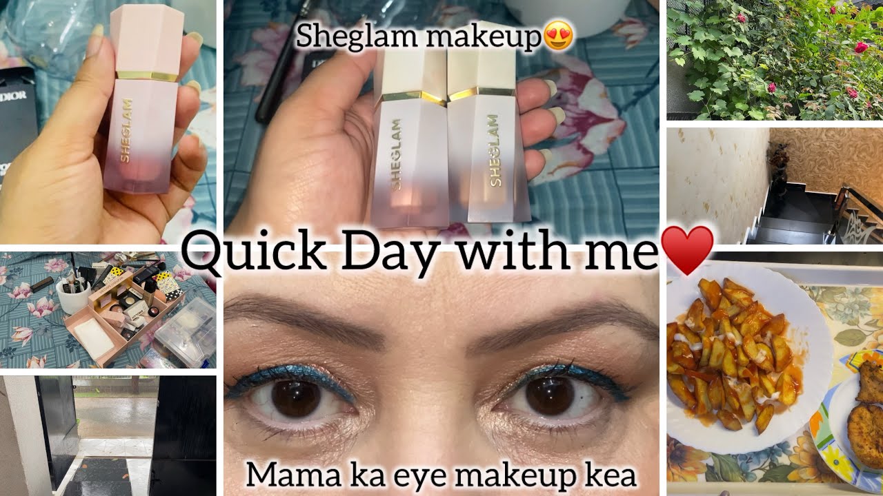 Mama ka eyemakeup Kea 👀|| Lahore ka pyara Mausam 🌧️||Sheglam viral ...