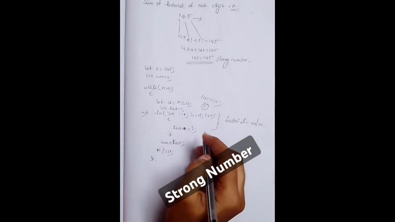 Strong Number Program in java Part-1#programming #strongnumber#java - YouTube