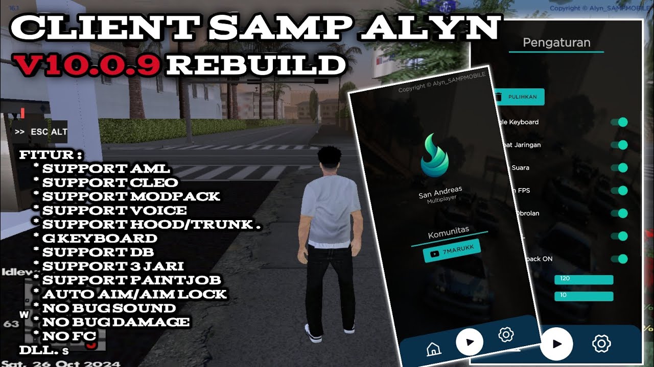 SHARE CLIENT SAMP ALYN V10.0.9 REBUILD || GTA SAMP ANDROID - YouTube