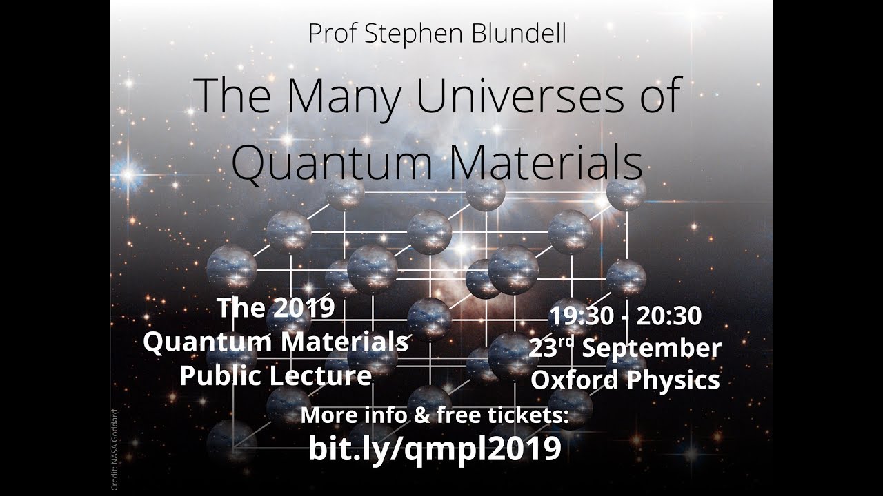 The Many Universes of Quantum Materials - 2019 Quantum Materials Public ...