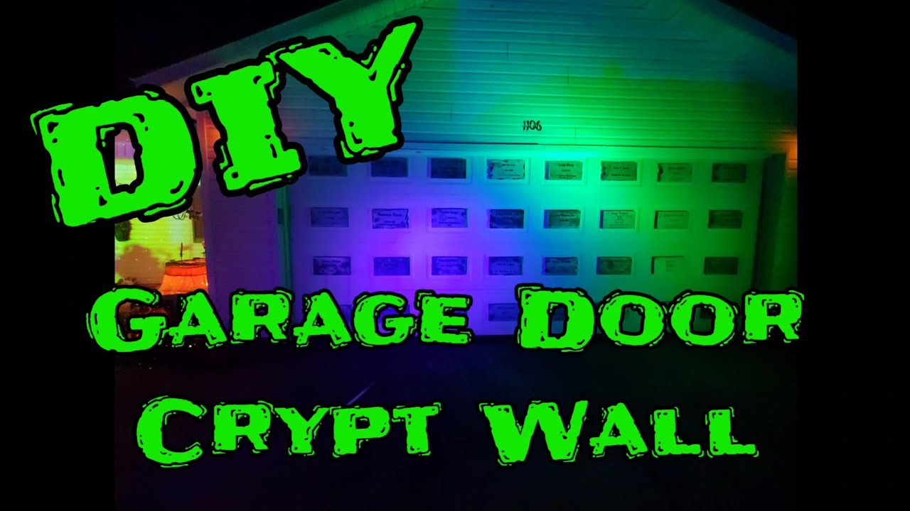 DIY Garage Door Crypt Wall - YouTube