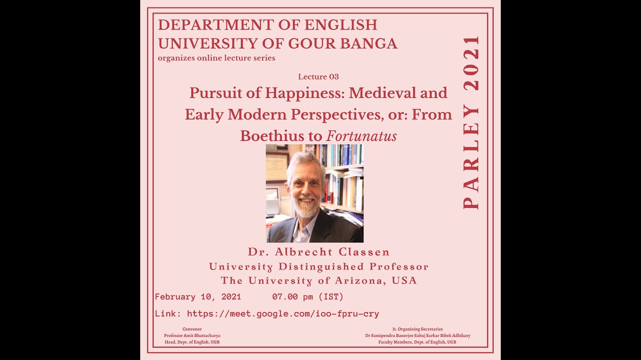 Parley 2021 Lecture 03: Pursuit of Happiness: Medieval and Early Modern ...