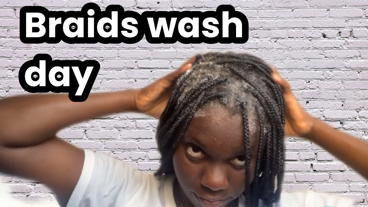 Braids wash day+ braids refresh using cien anti dandruff shampoo and ...