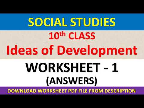 Ideas of Development | Class 10th English Medium Social Studies ...