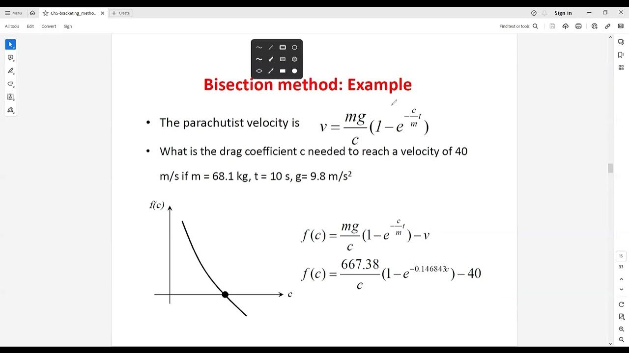 Numerical Method for Nonlinear Equations Bisection Method (Bracketing method) - YouTube