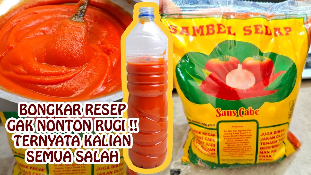 TERNYATA KITA SEMUA SALAH !! BONGKAR RESEP CARA MEMBUAT SAOS BANTAL ...