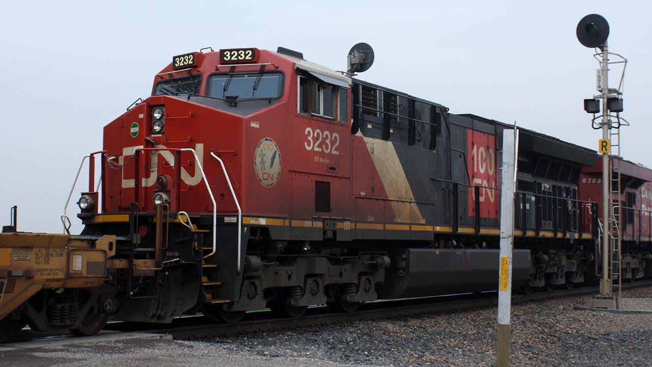 CN ET44AC!! CPKC Train no. 118 eastbound Brooks Subdivision Mile 157.38 ...
