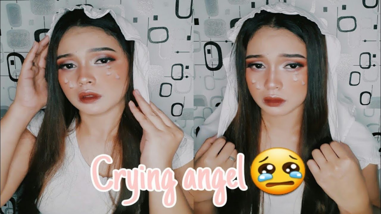 CRYING ANGEL MAKE UP LOOK |Makeup Tutorial trying illusion tears ...