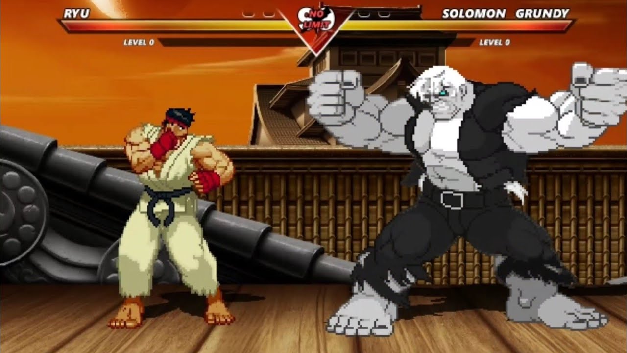 RYU VS SOLOMON GRUNDY - AMAZING EPIC FIGHT BATTLE ! - YouTube