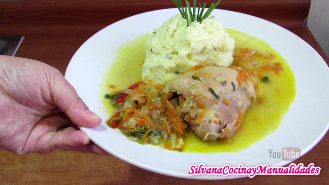 POLLO AL JUGO CON PURE - Silvana Cocina - YouTube