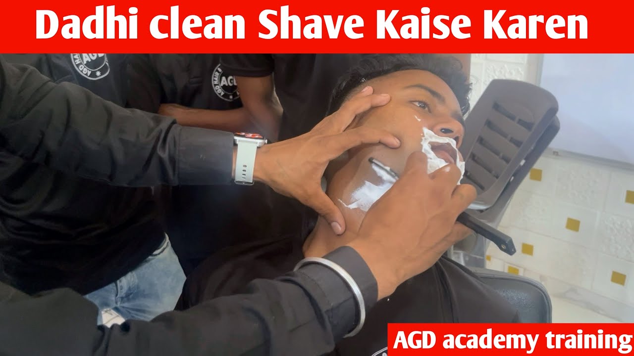 AGD Academy | clean shave training | dadhi kaise kare | salon academy ...