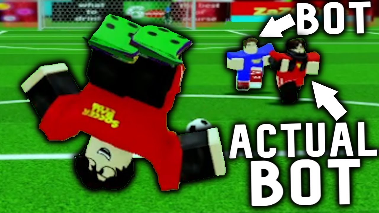 BOTS vs ACTUAL BOTS! Soccer Ball with bots - YouTube