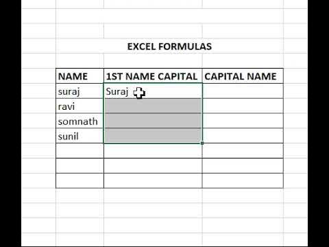 EASY WAY TO MAKE FIRST LETTER CAPITAL AND ALL CAPITAL IN EXCEL - YouTube