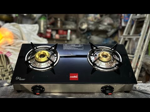 Gas Stove cello Gas stove 2 Burner glass top online order - YouTube