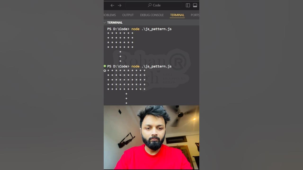 Javascript Flower Stem Pattern | Javascript Tutorial #shorts #javascript #codingshorts # ...