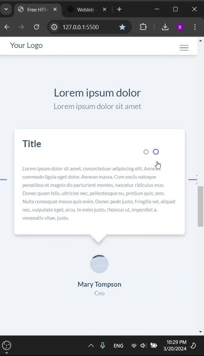 Html Landing Page Template Webleb Html Css Javascript Code Coding Youtube 