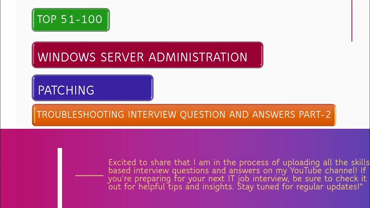 Windows Troubleshooting based Interview Questions and Answers | IT Job ...