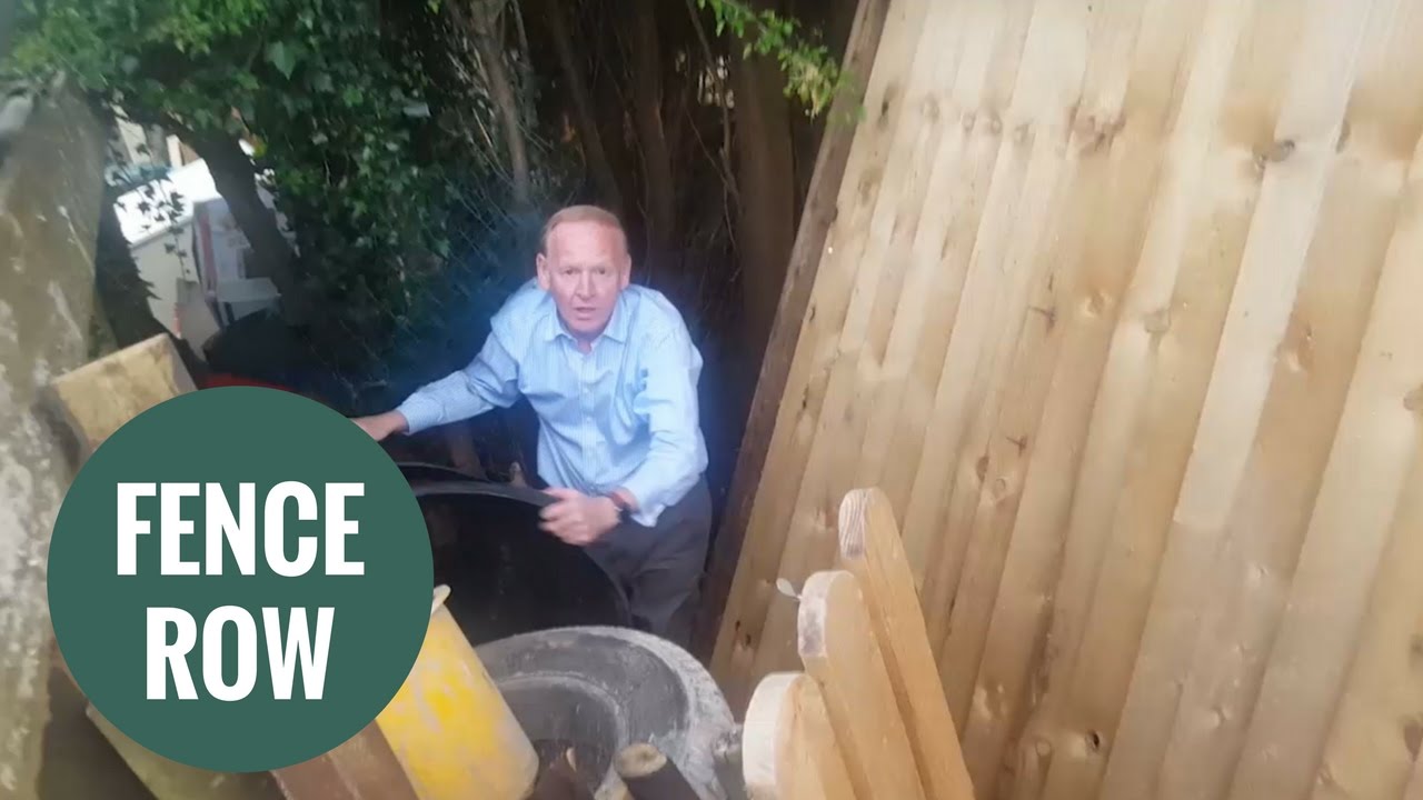 Angry millionaire caught tearing down neighbour's fence - YouTube