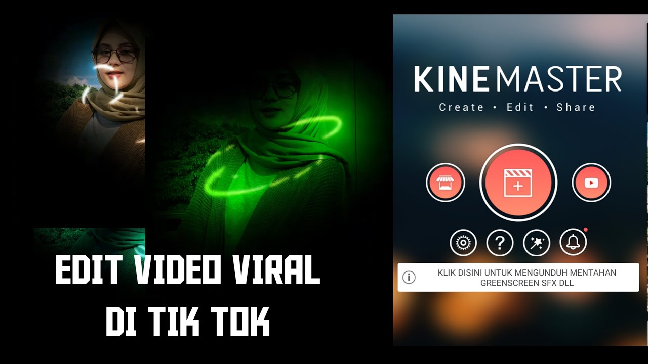 TUTORIAL EDIT VIDEO VIRAL DI TIK TOK | Teks Lighting | Kine Master ...