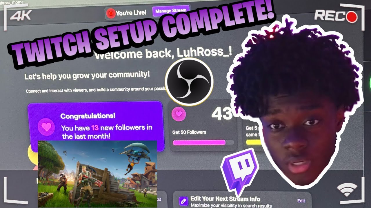 i FINALLY SETUP my streaming layout for livestreams on TWITCH !! - YouTube